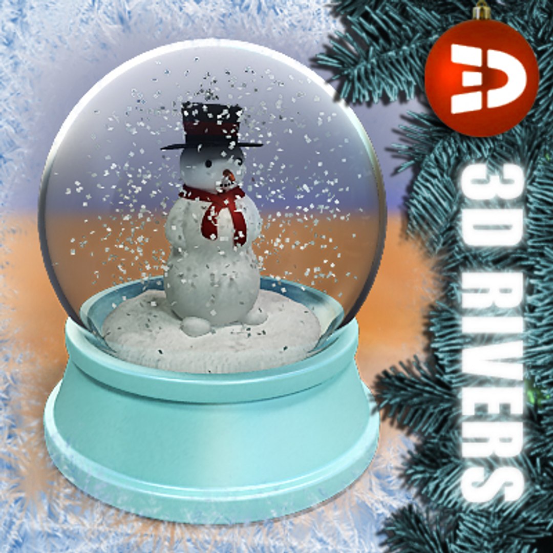 maya snow globe snowman
