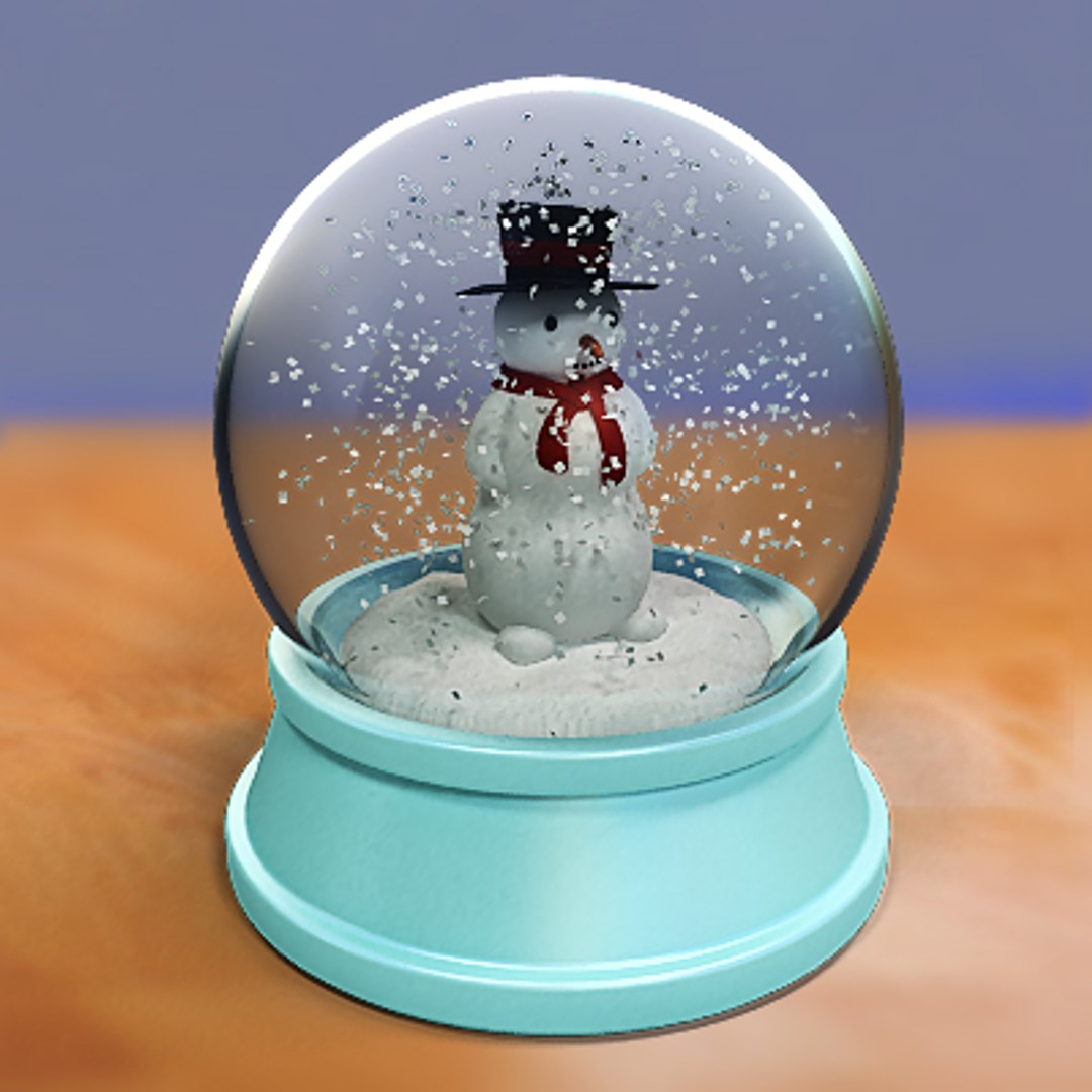 maya snow globe snowman