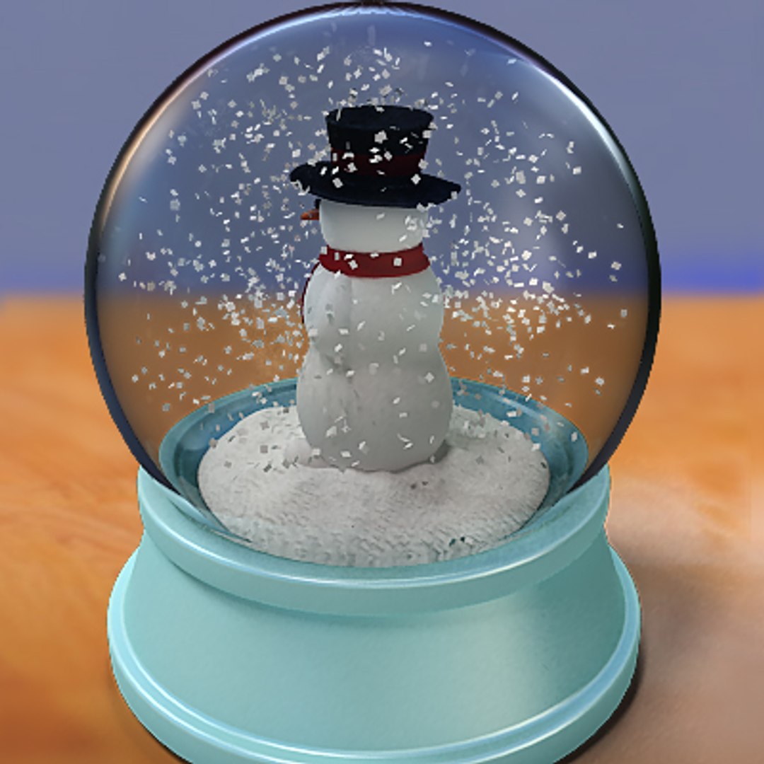 maya snow globe snowman