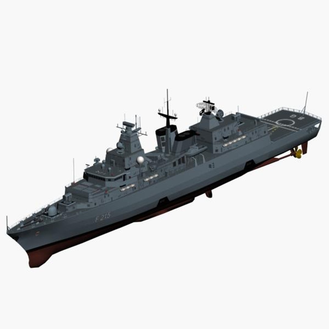 3d f123 brandenburg class frigate model