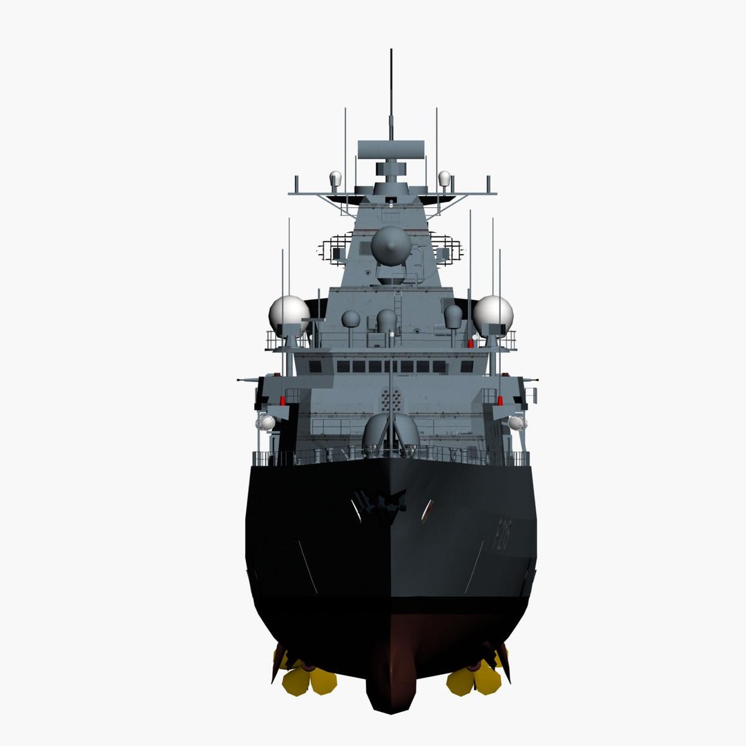 3d F123 Brandenburg Class Frigate Model