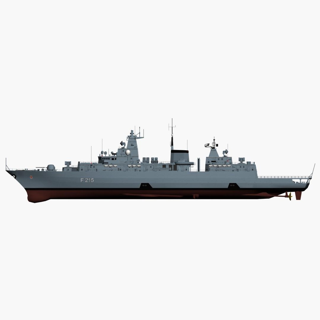 3d F123 Brandenburg Class Frigate Model
