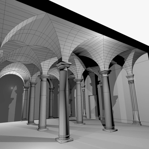 3d model vaults bricks stones