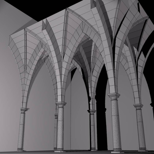 3d model vaults bricks stones
