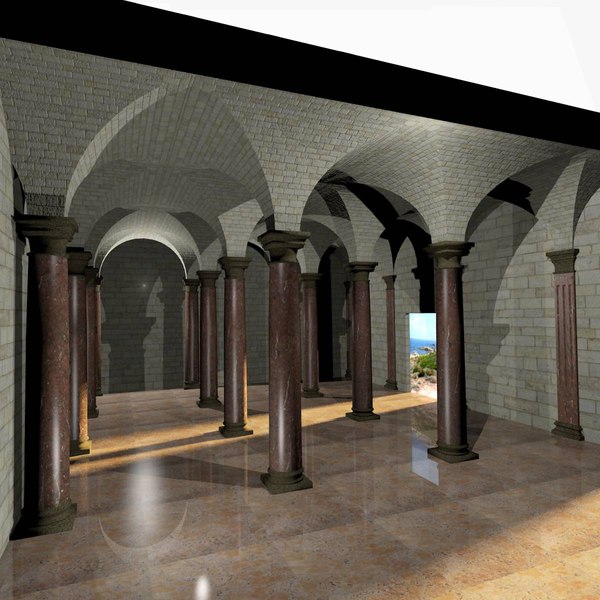 3d model vaults bricks stones