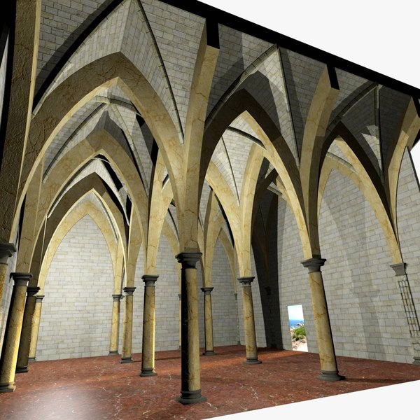 3d model vaults bricks stones