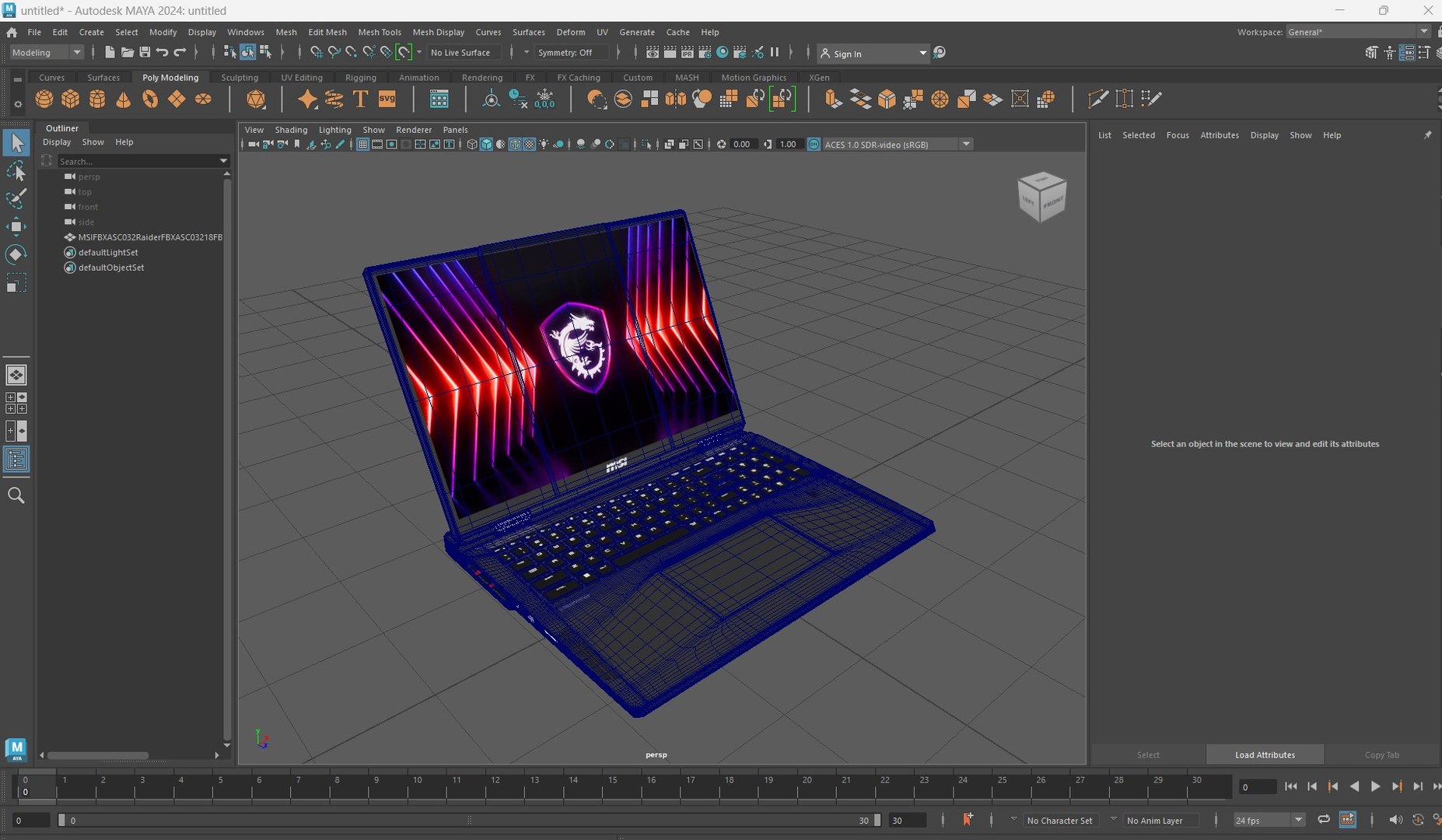 MSI Raider 18 HX A14V 3D Model - TurboSquid 2320753