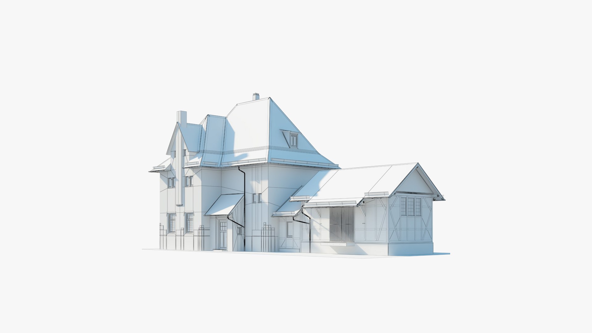Traditional Country House 3D Model - TurboSquid 2099819