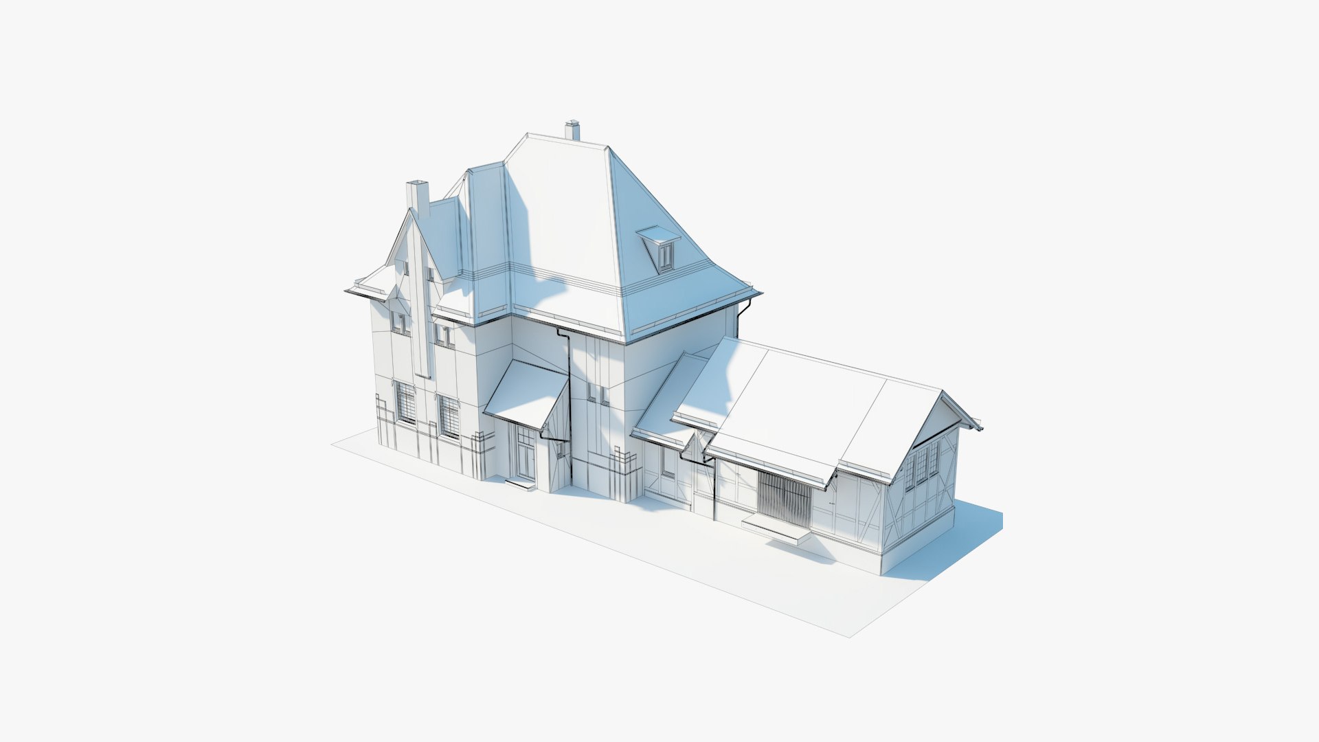Traditional Country House 3D Model - TurboSquid 2099819