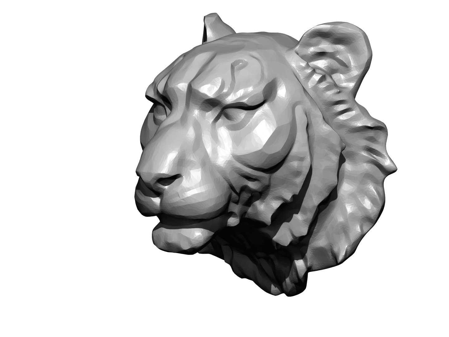 Tiger Head Model - TurboSquid 1860755