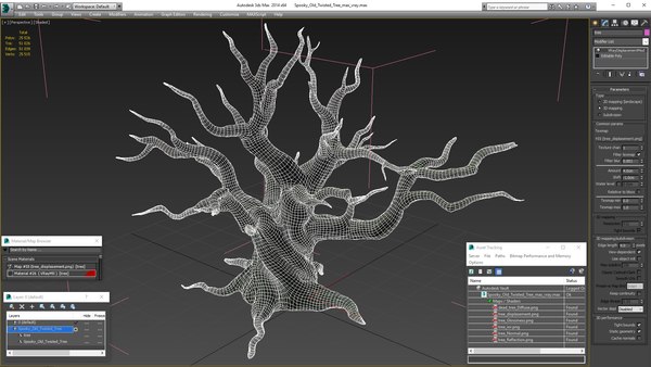 3D spooky old twisted tree winter model - TurboSquid 1549688