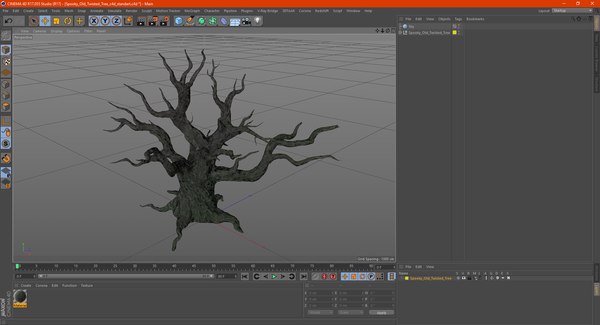 3D spooky old twisted tree winter model - TurboSquid 1549688