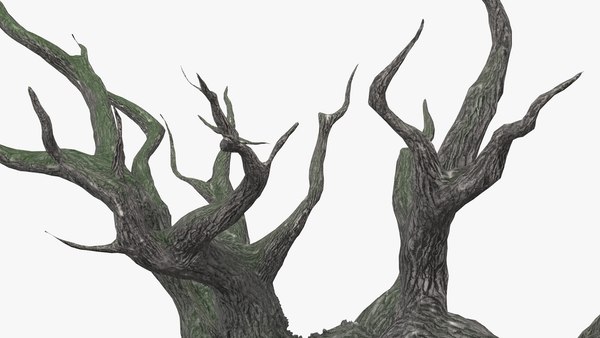 3D spooky old twisted tree winter model - TurboSquid 1549688