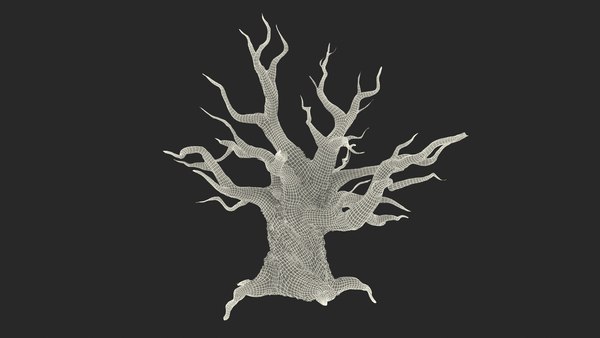 3D spooky old twisted tree winter model - TurboSquid 1549688