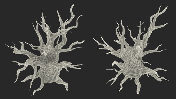 3D spooky old twisted tree winter model - TurboSquid 1549688