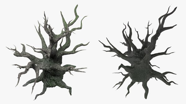 3D spooky old twisted tree winter model - TurboSquid 1549688
