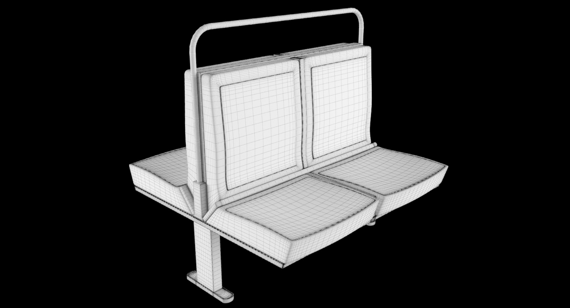 3D Metro Seat Model - TurboSquid 1391173