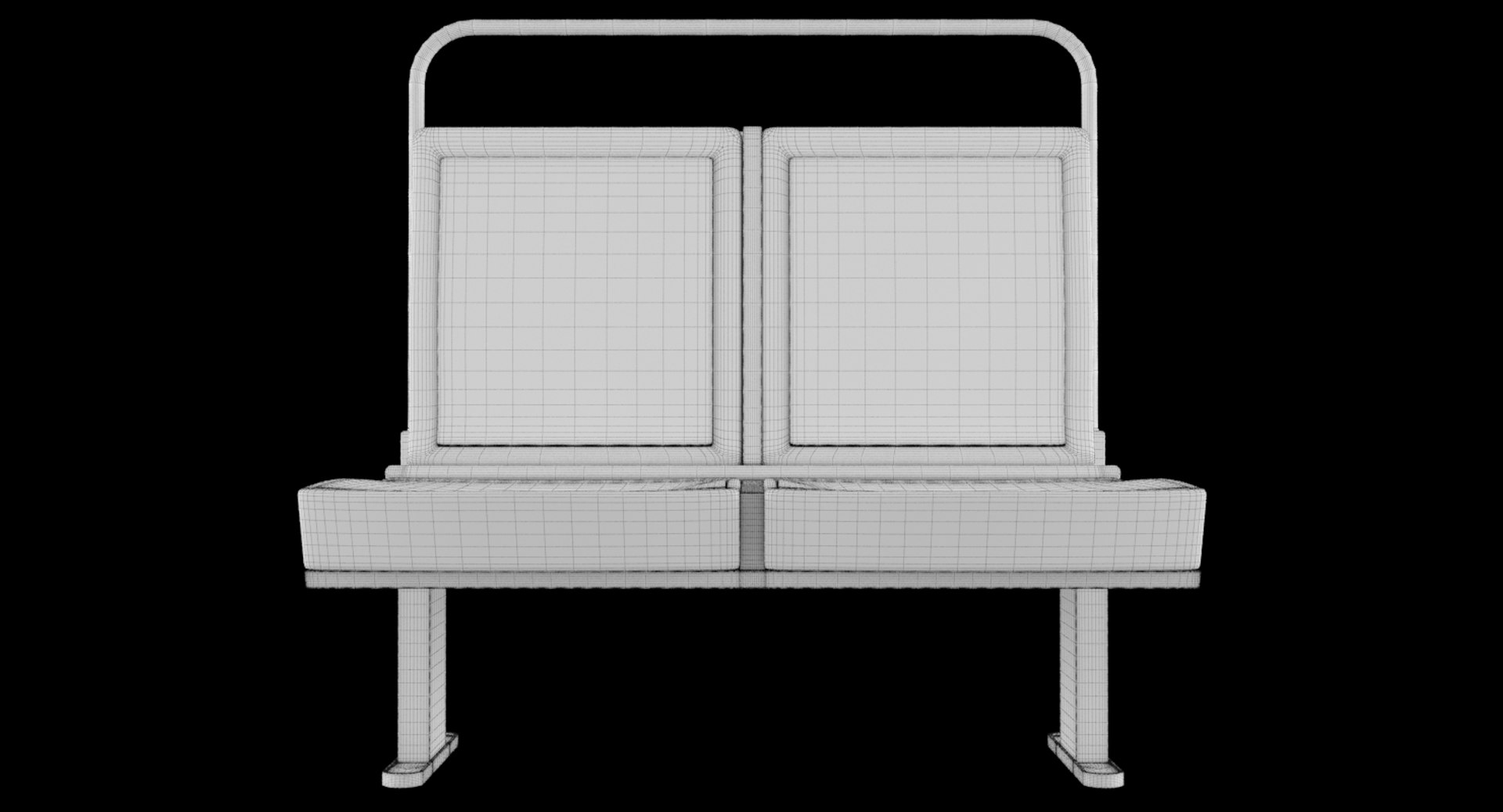 3D Metro Seat Model - TurboSquid 1391173