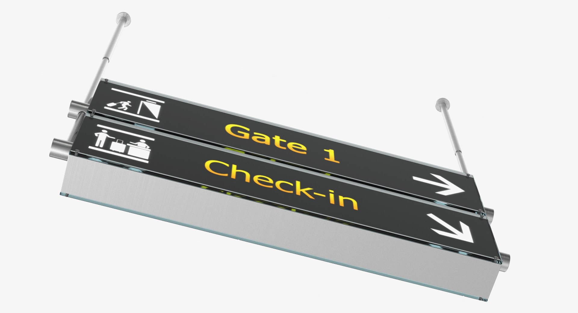 3D Airport Signs Gate Check - TurboSquid 1329406