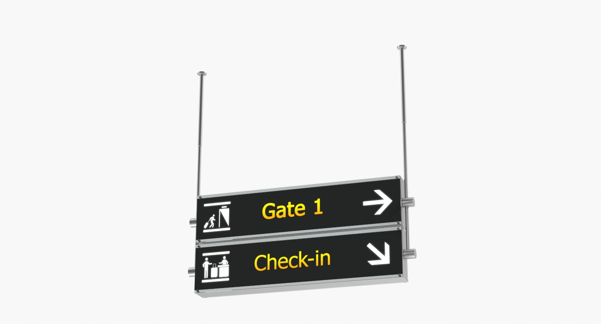 3D Airport Signs Gate Check - TurboSquid 1329406