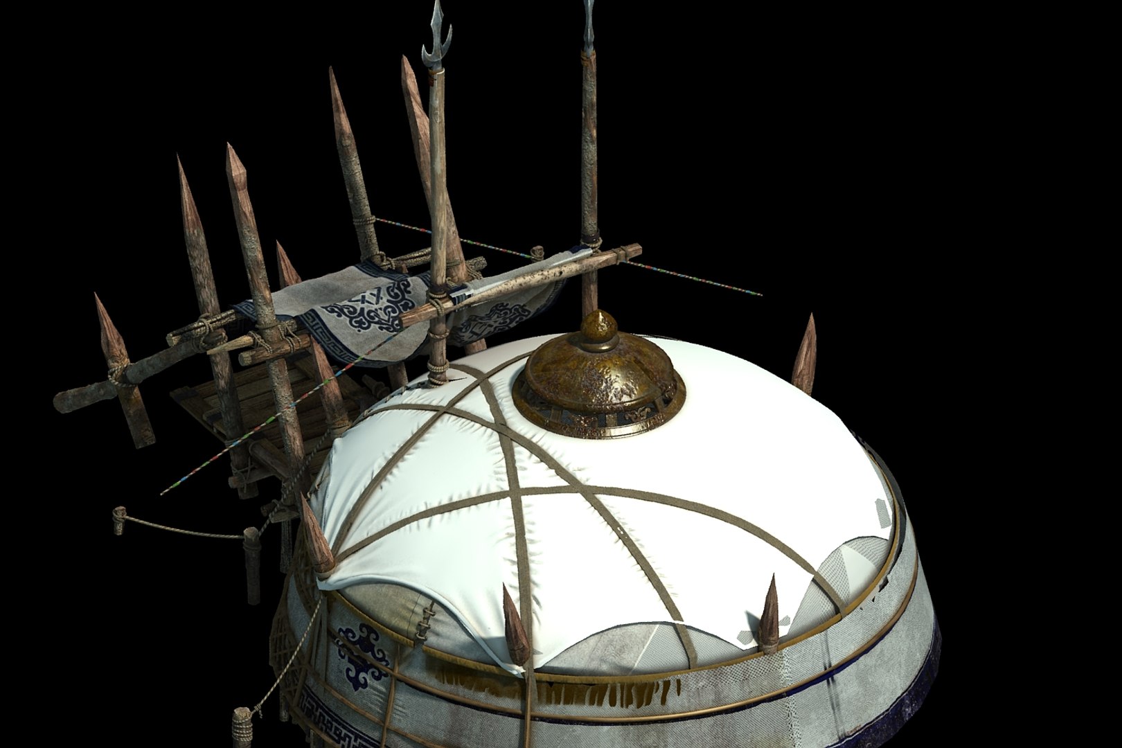 3D Mongolian Yurt Architecture Model - TurboSquid 1592033