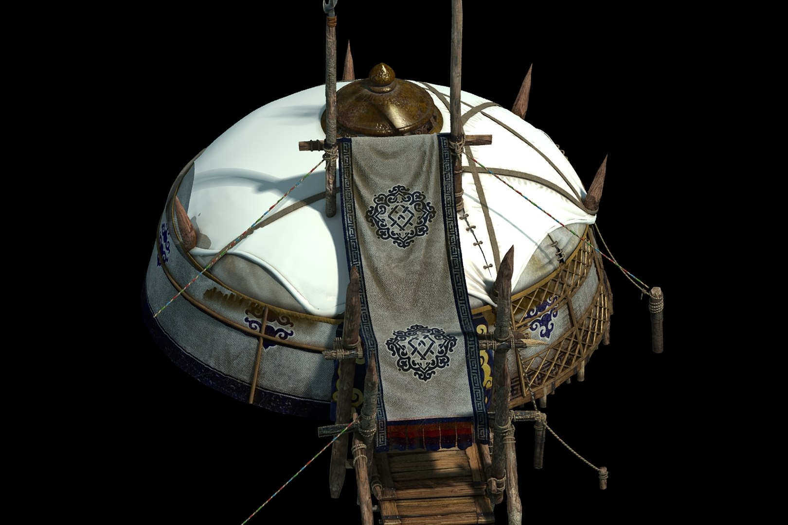 3D Mongolian Yurt Architecture Model - TurboSquid 1592033