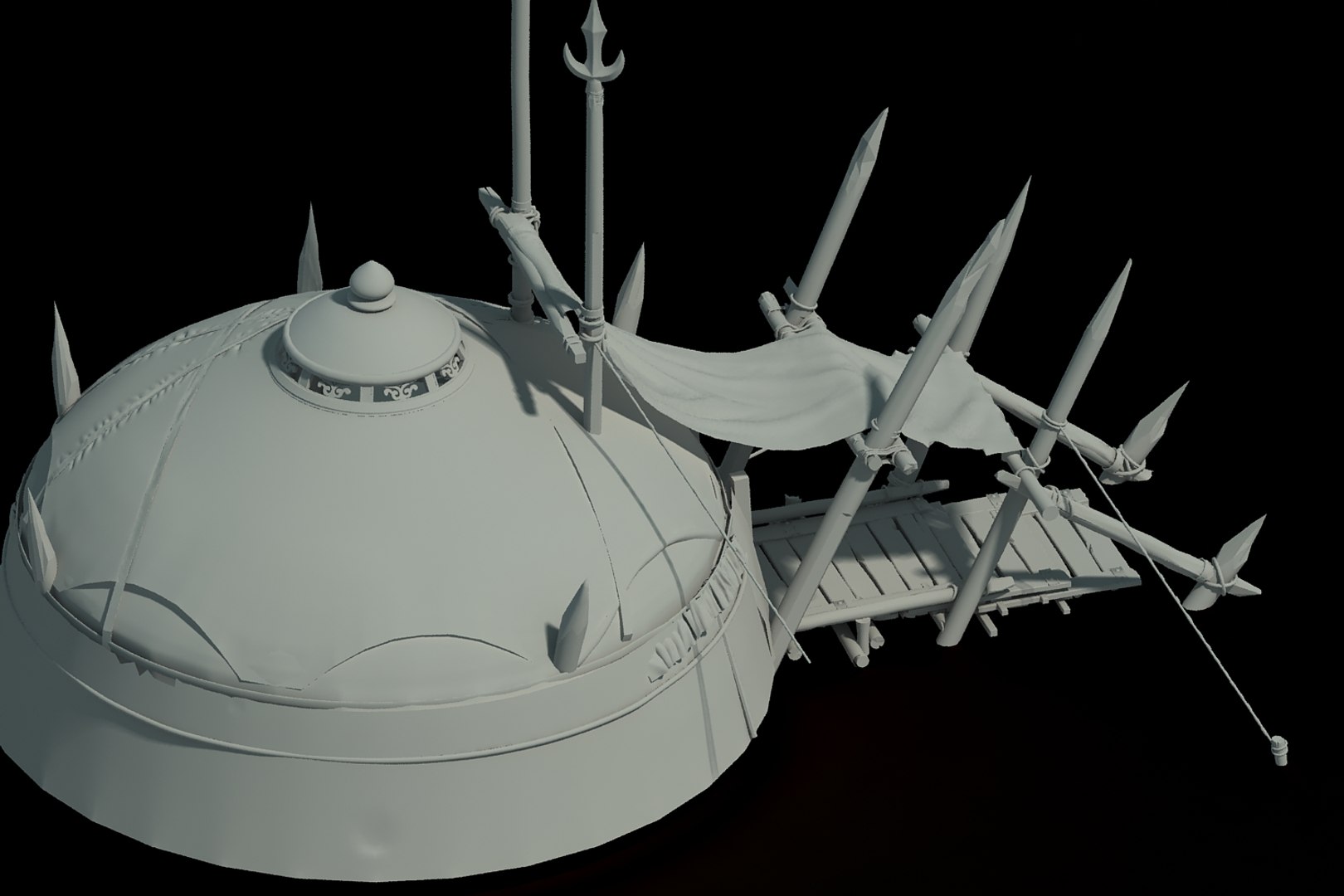 3D Mongolian Yurt Architecture Model - TurboSquid 1592033