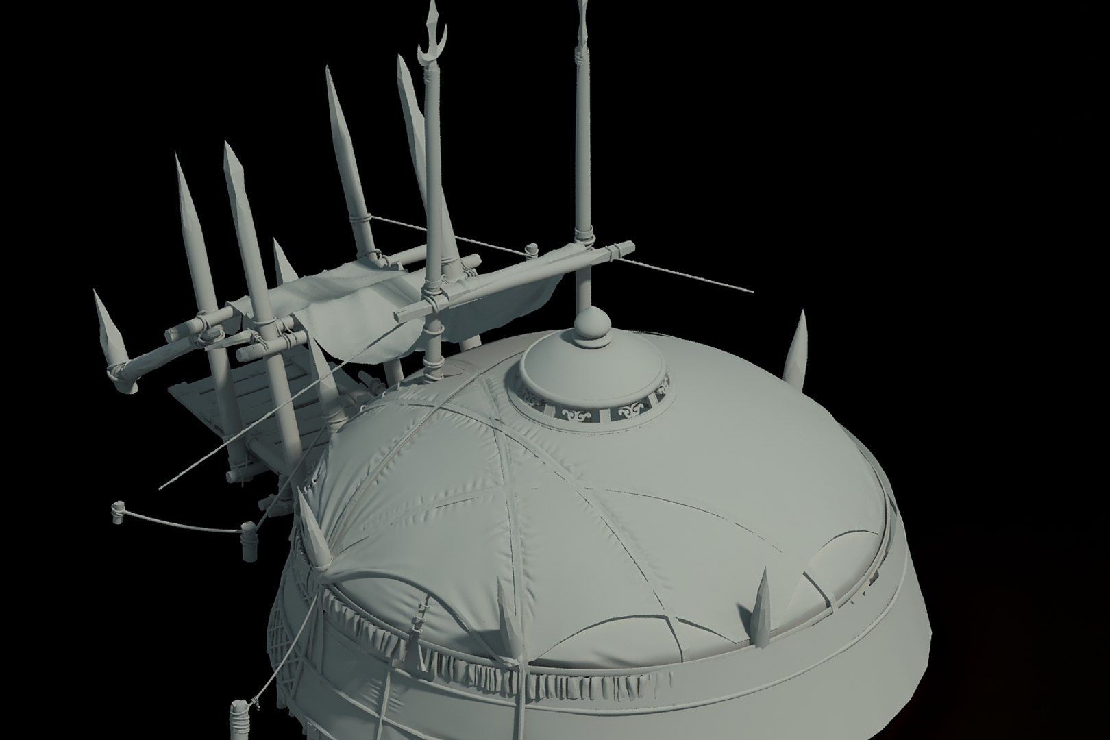 3D Mongolian Yurt Architecture Model - TurboSquid 1592033