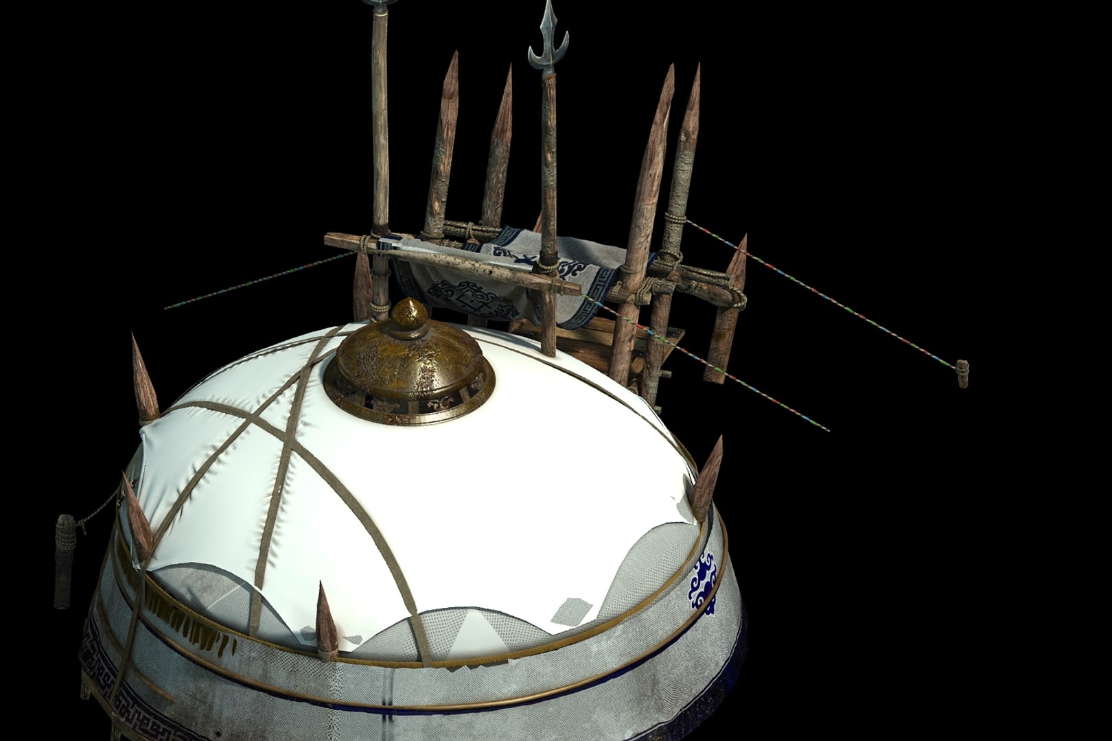3D Mongolian Yurt Architecture Model - TurboSquid 1592033