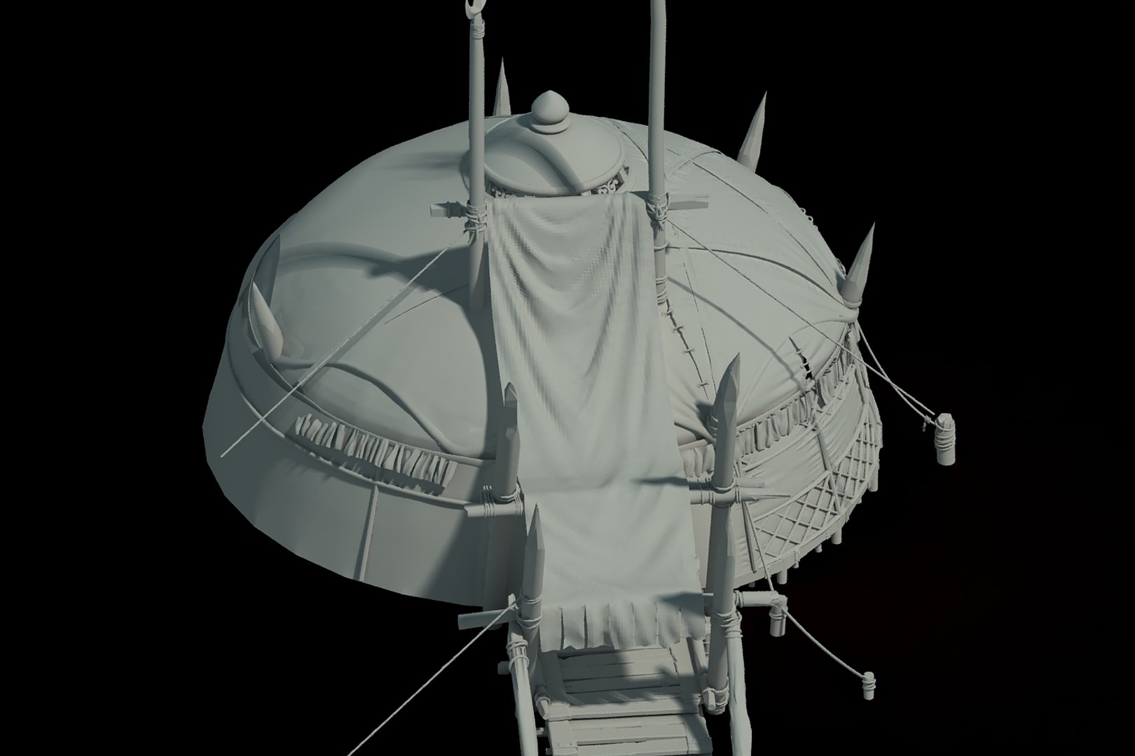 3D Mongolian Yurt Architecture Model - TurboSquid 1592033