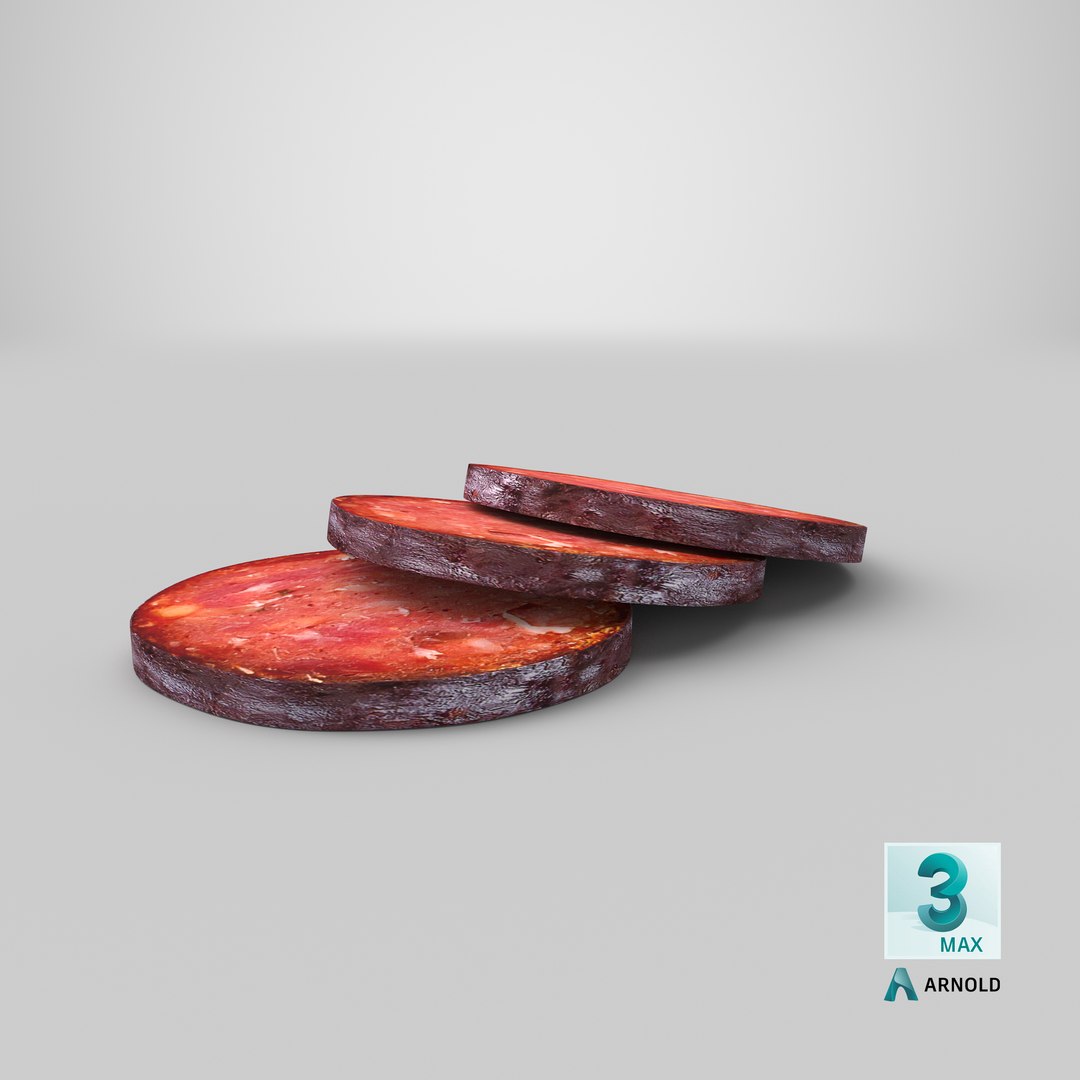 3D model realistic sausage slices - TurboSquid 1521594