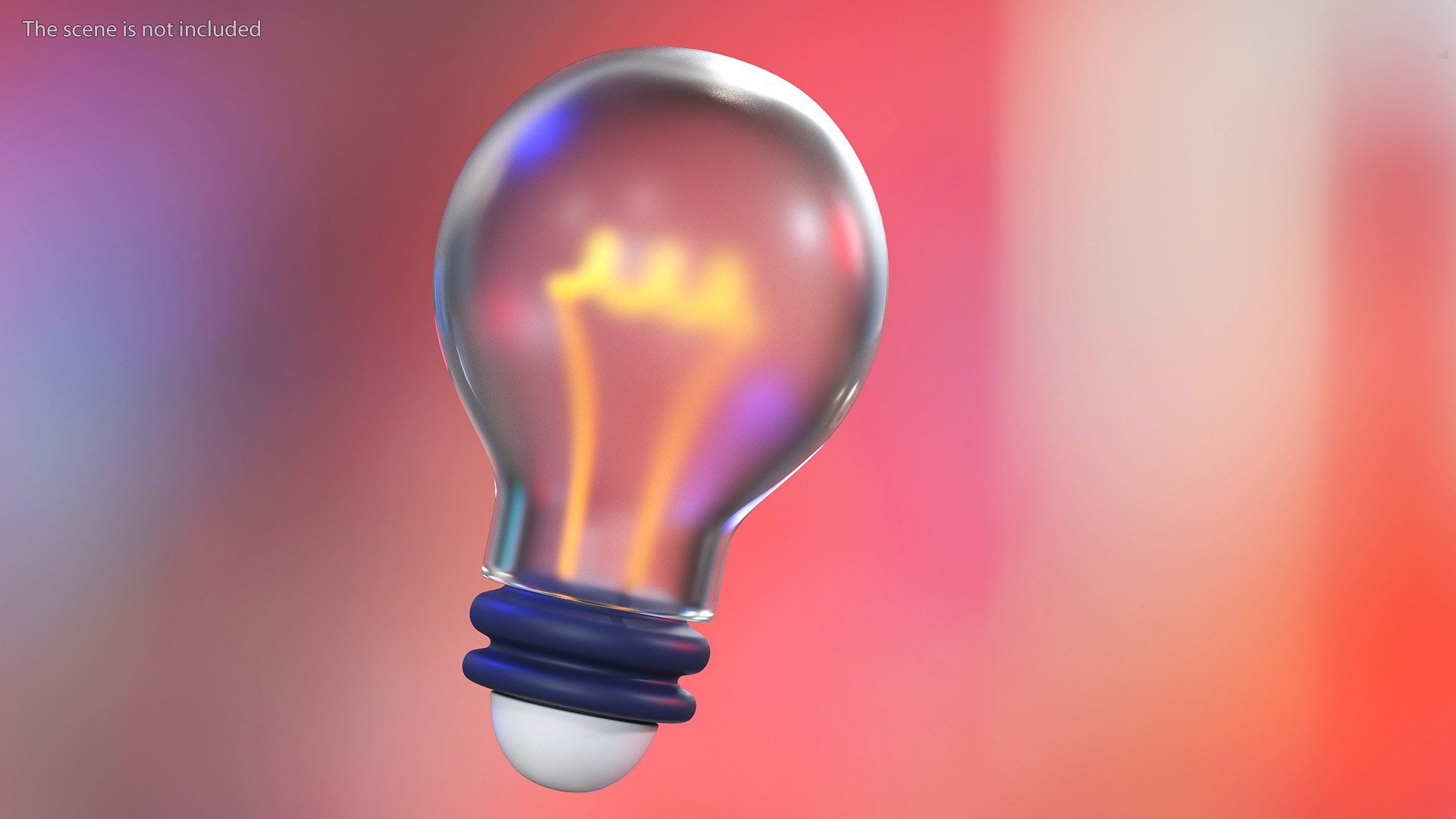 3D Idea Light Bulb Stylized Icon model - TurboSquid 2177349