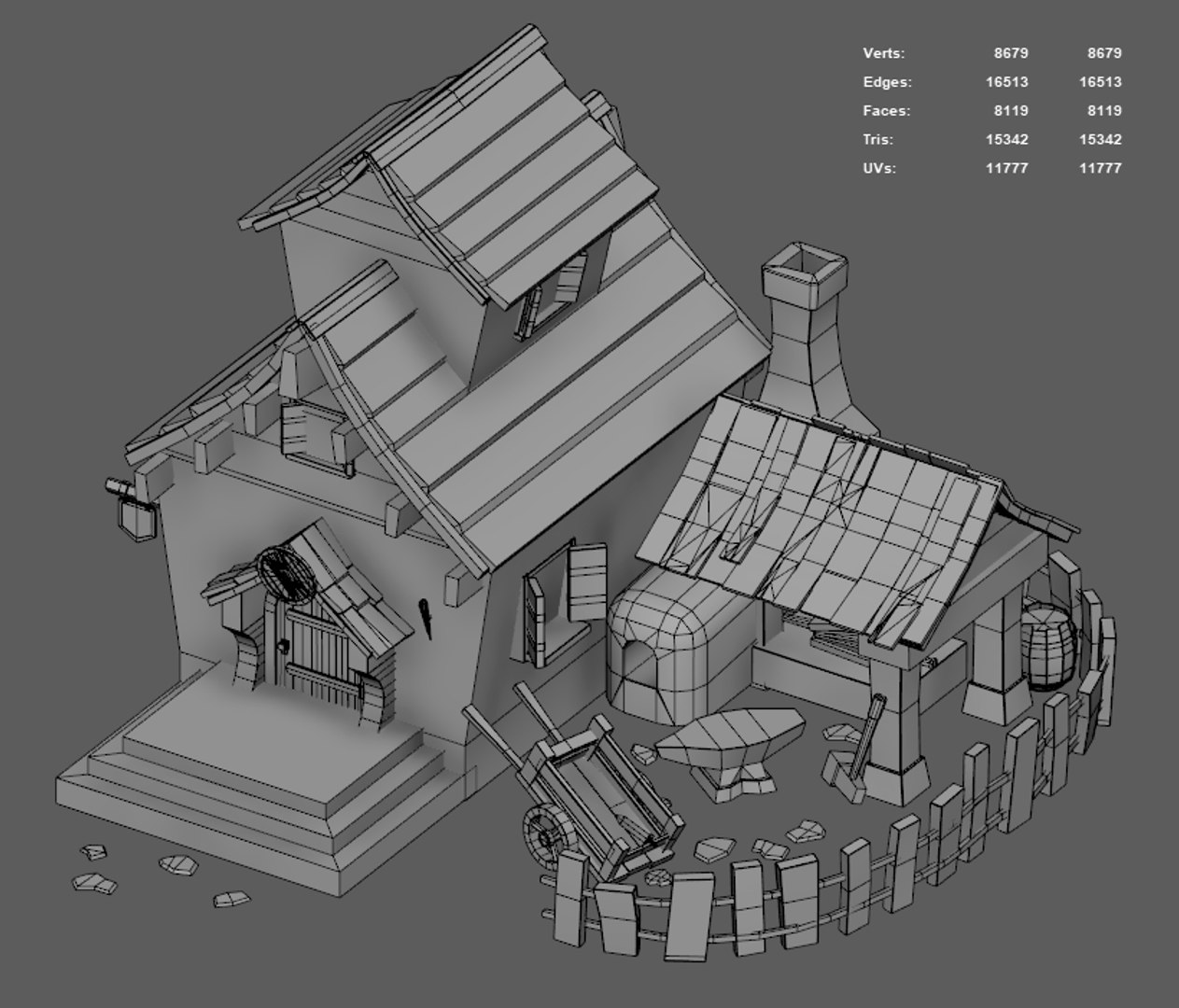 Stylized House Model - TurboSquid 1572638