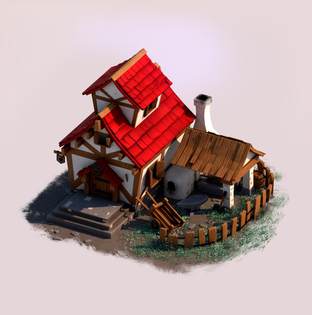 Stylized House Model - TurboSquid 1572638