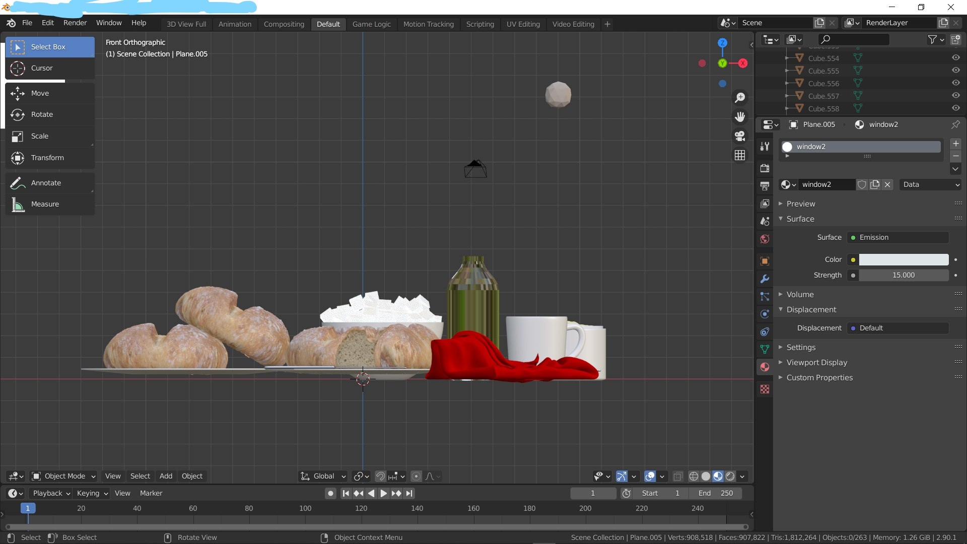 3D Model Breakfast Scene - TurboSquid 1740689