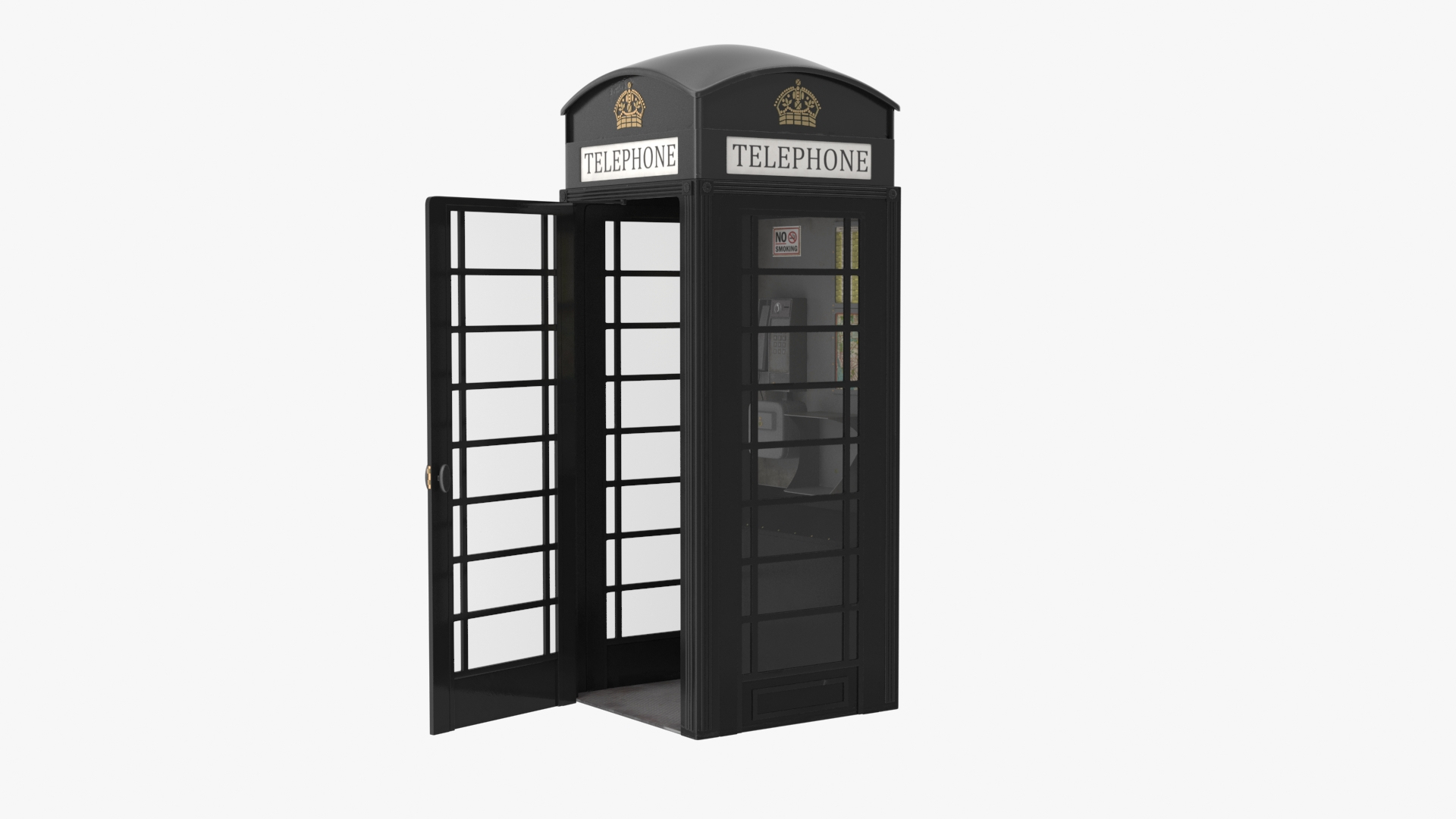 London Phone Box Black 3D Model - TurboSquid 1958464