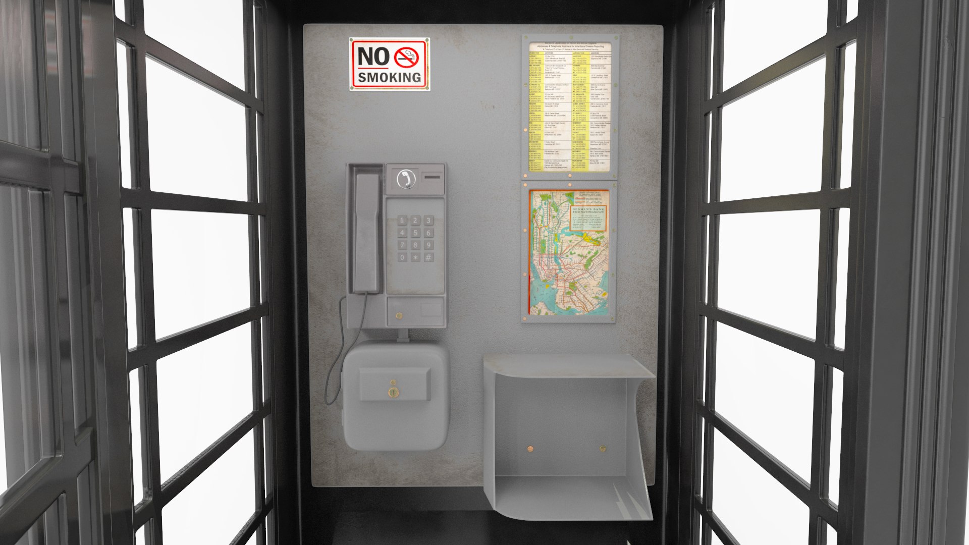 London Phone Box Black 3D Model - TurboSquid 1958464