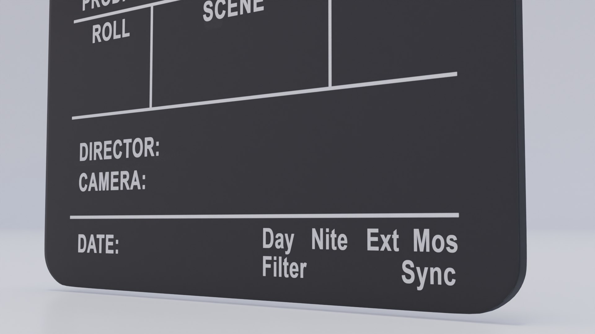 Black Movie Clapboard PBR 3D Model - TurboSquid 2265836