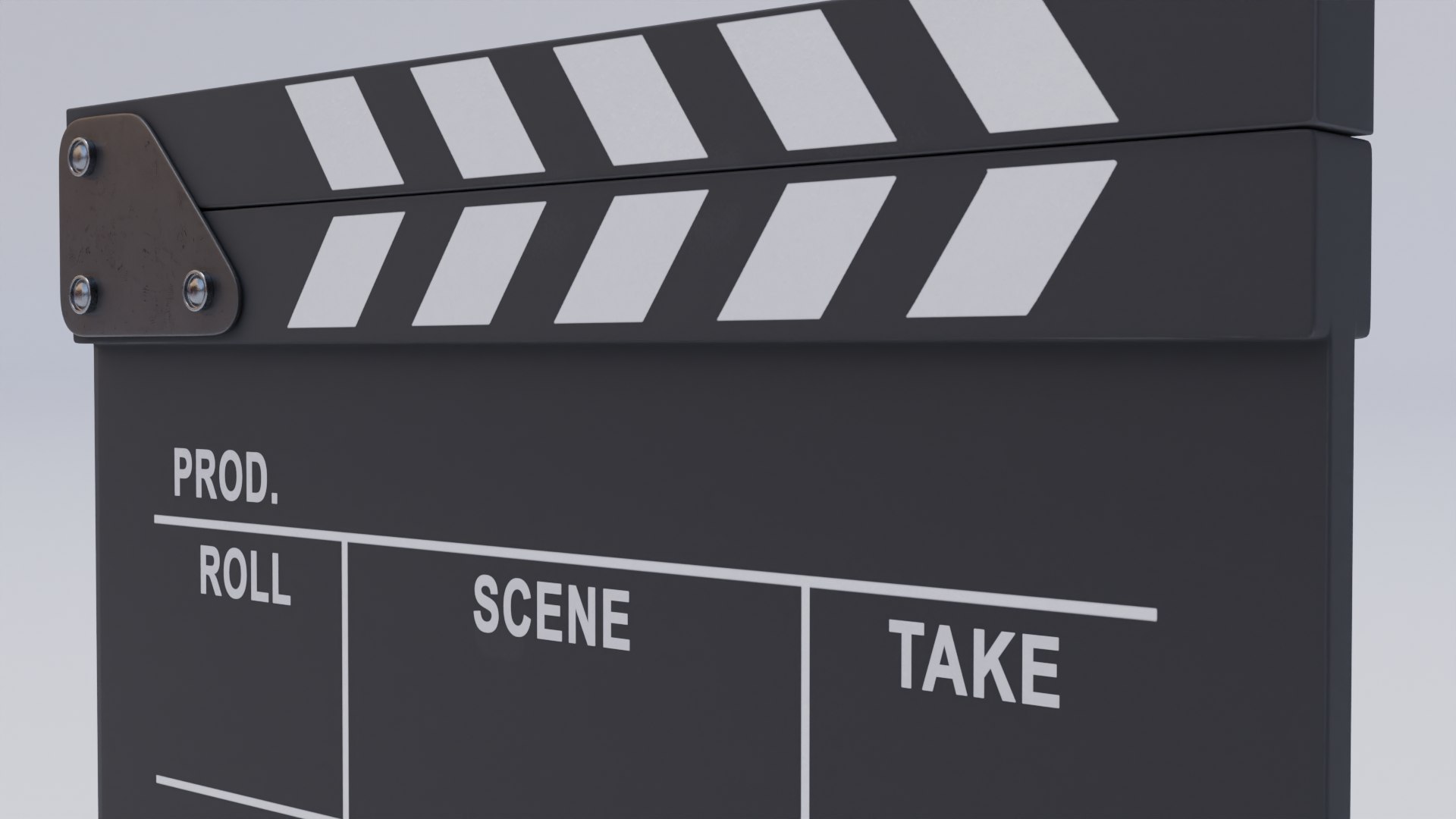Black Movie Clapboard PBR 3D Model - TurboSquid 2265836