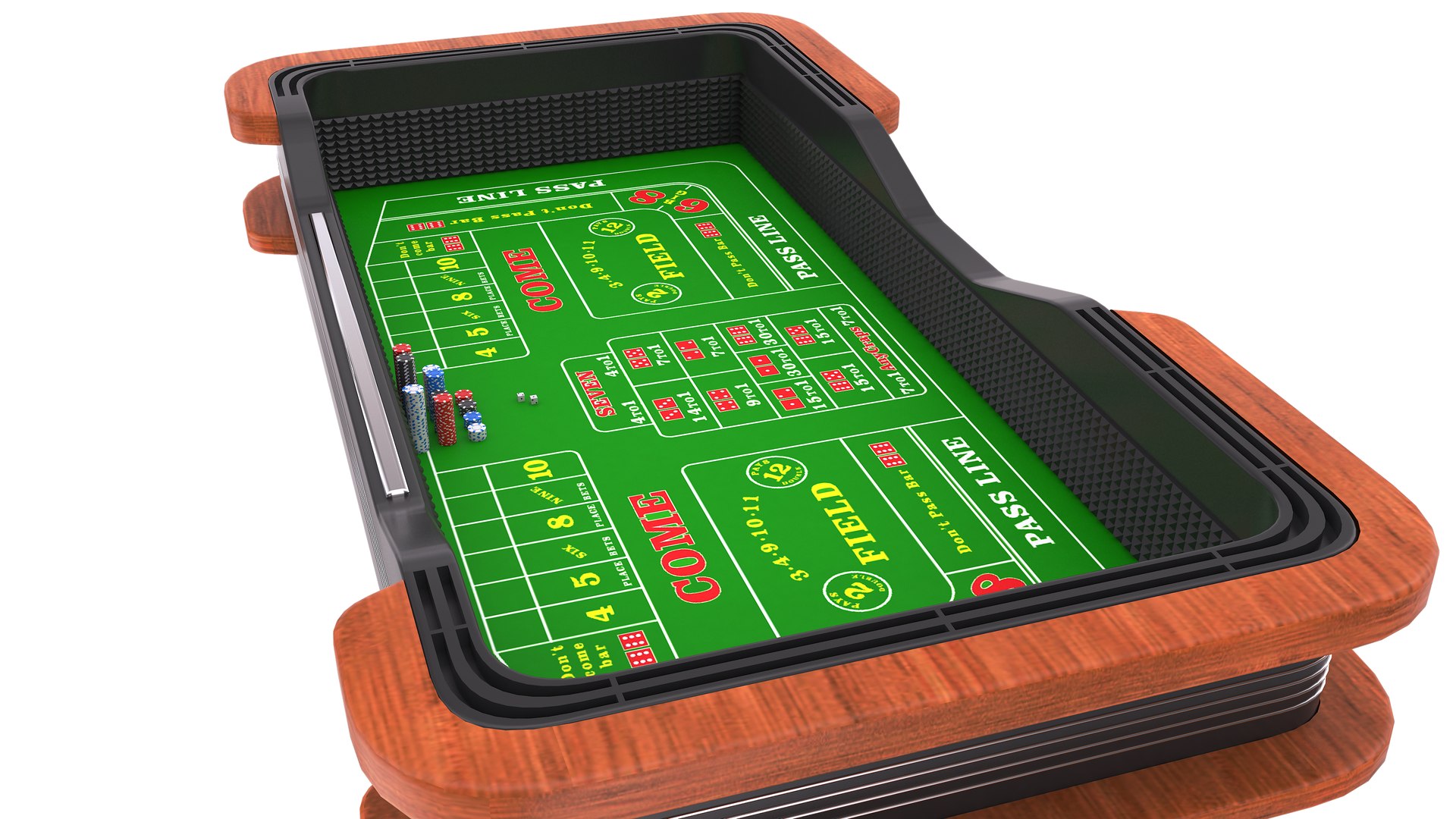 Craps And Casino Roulette Table 3D Model - TurboSquid 1879414