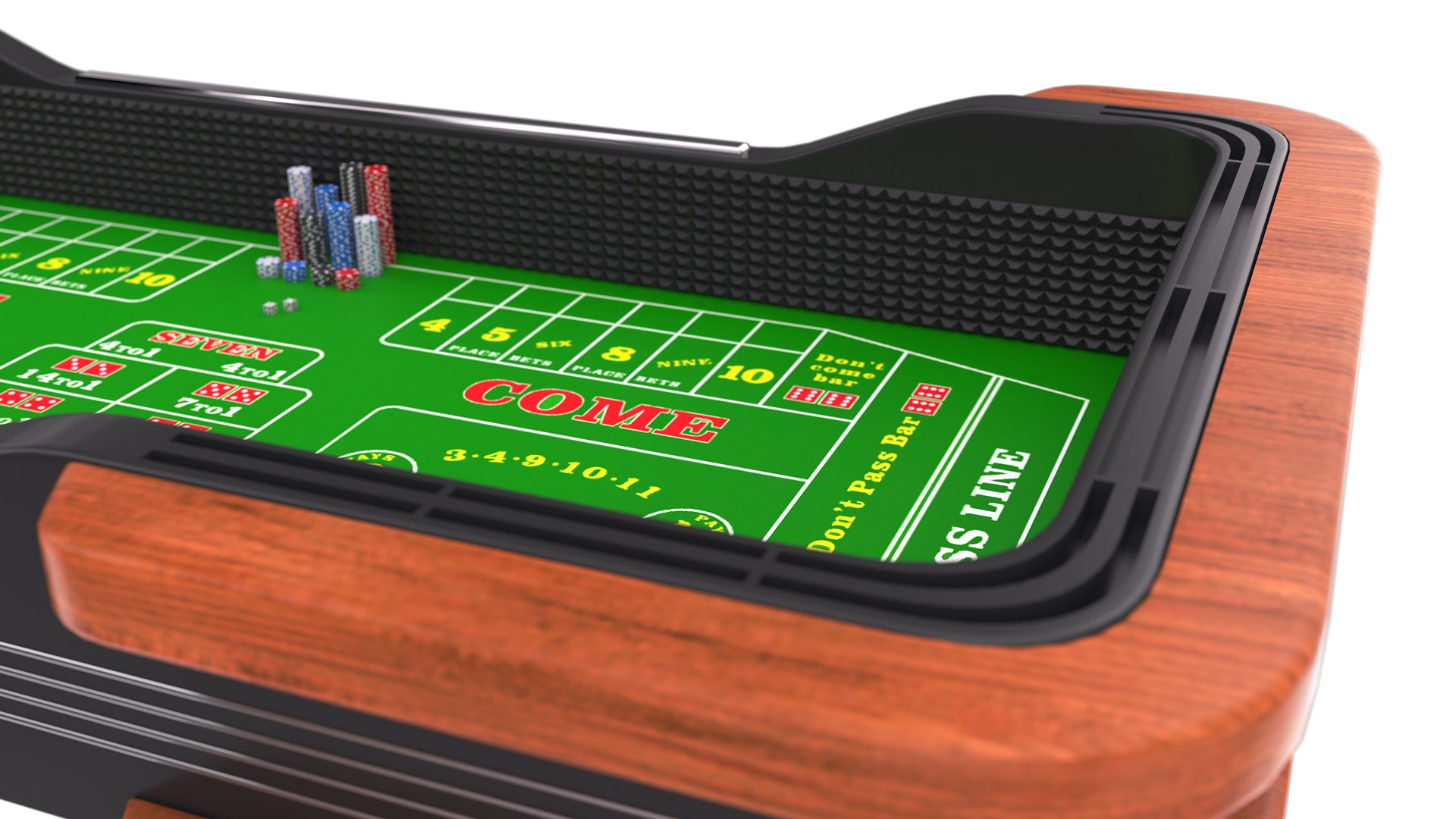 Craps And Casino Roulette Table 3D Model - TurboSquid 1879414