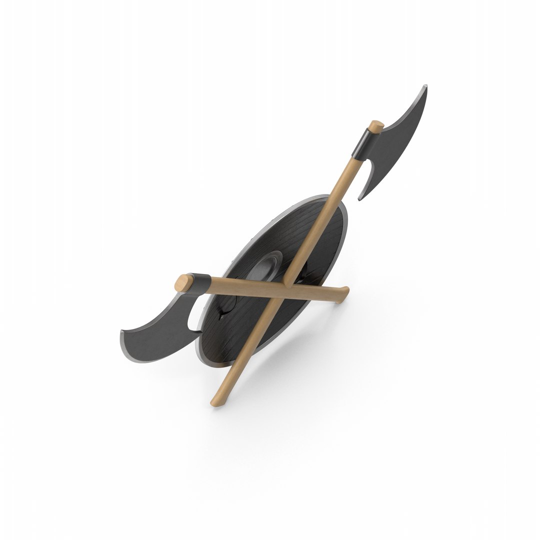 3D Viking Shield And Axes Model - TurboSquid 2253451
