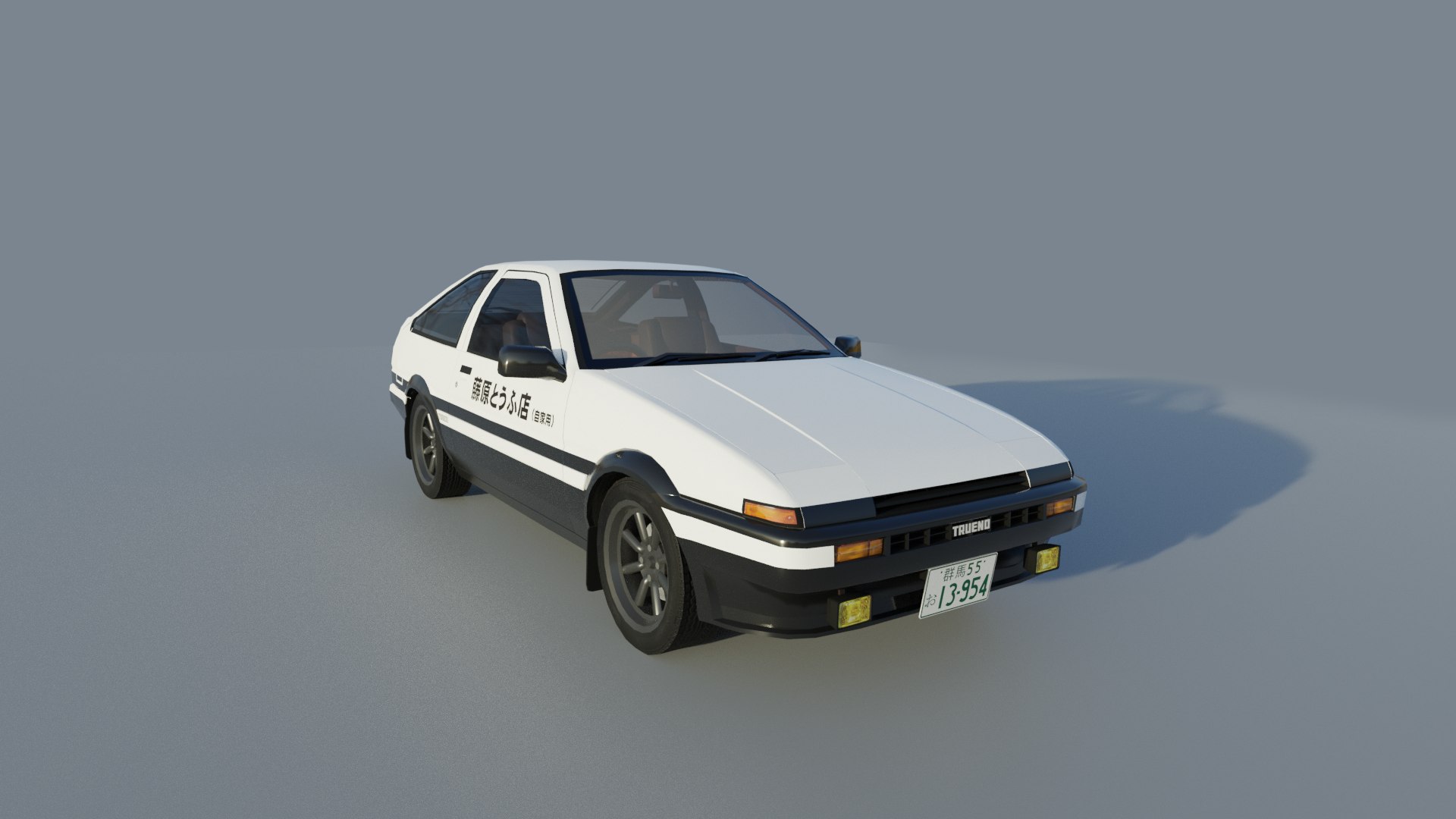 Toyota Trueno AE86 Initial D Stylized 3D - TurboSquid 1909982