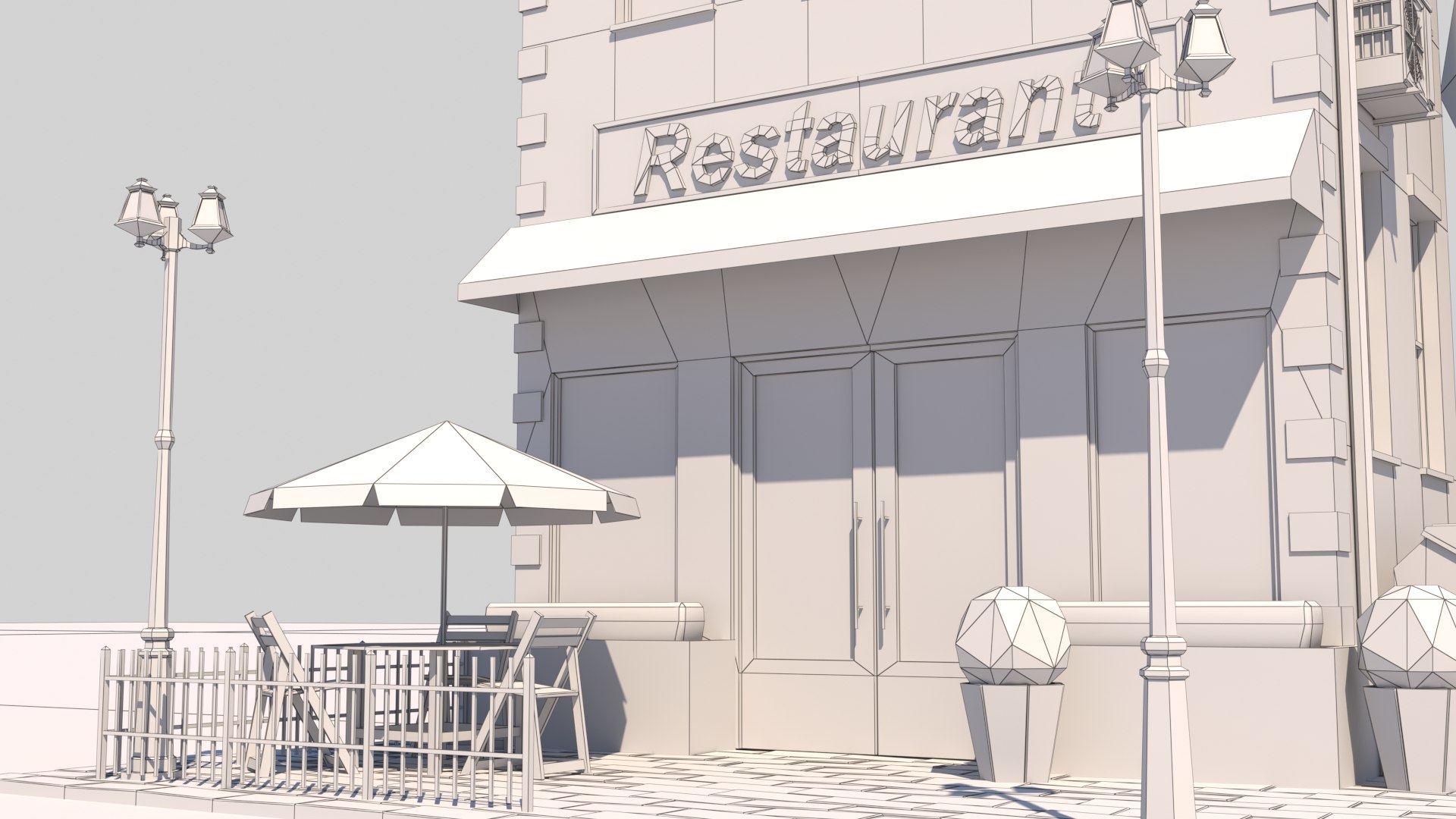 3D Stylized Restaurant 01 3d Building Model - TurboSquid 2105990