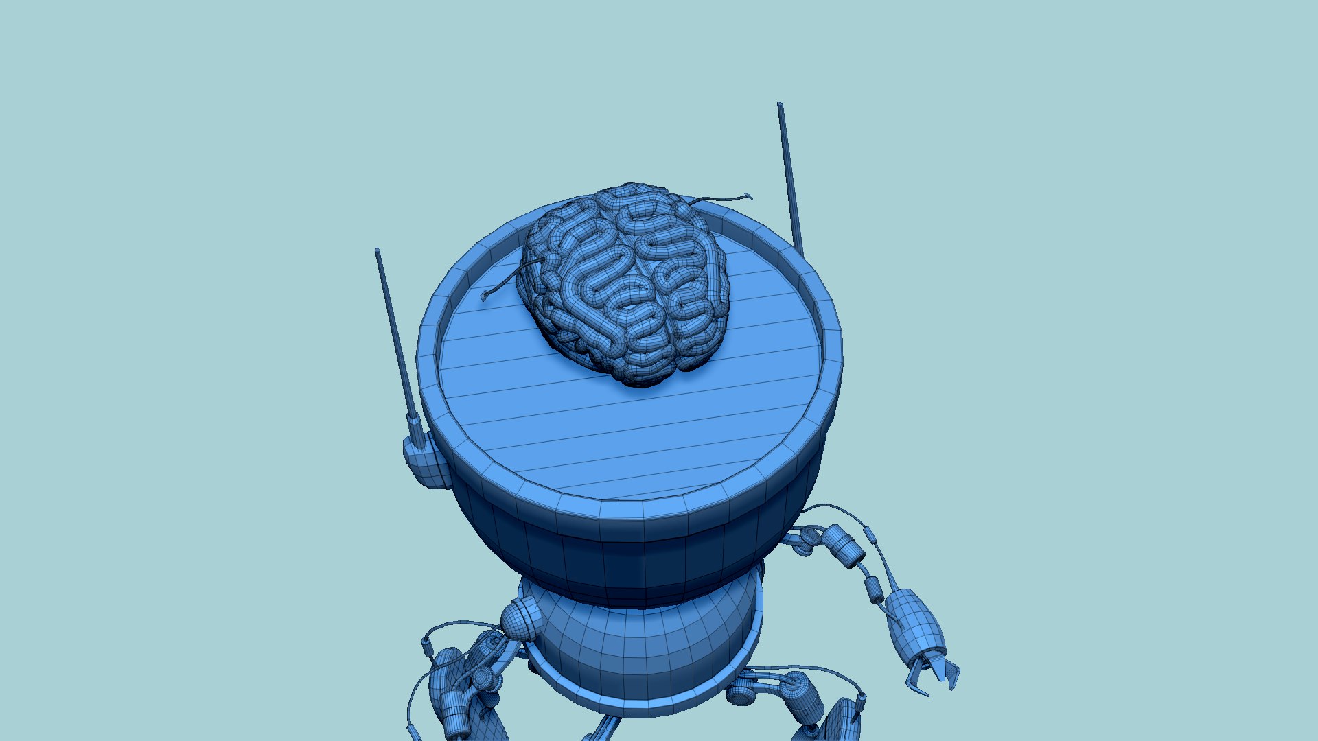 3D Brain Robot G05 Yellow - SciFi Character Design - TurboSquid 1879972