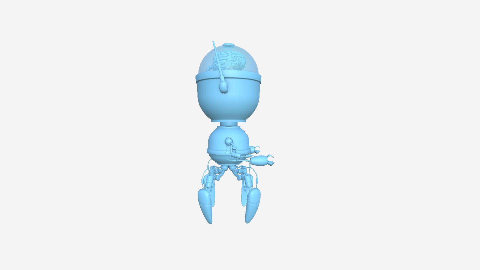 3D Brain Robot G05 Yellow - SciFi Character Design - TurboSquid 1879972