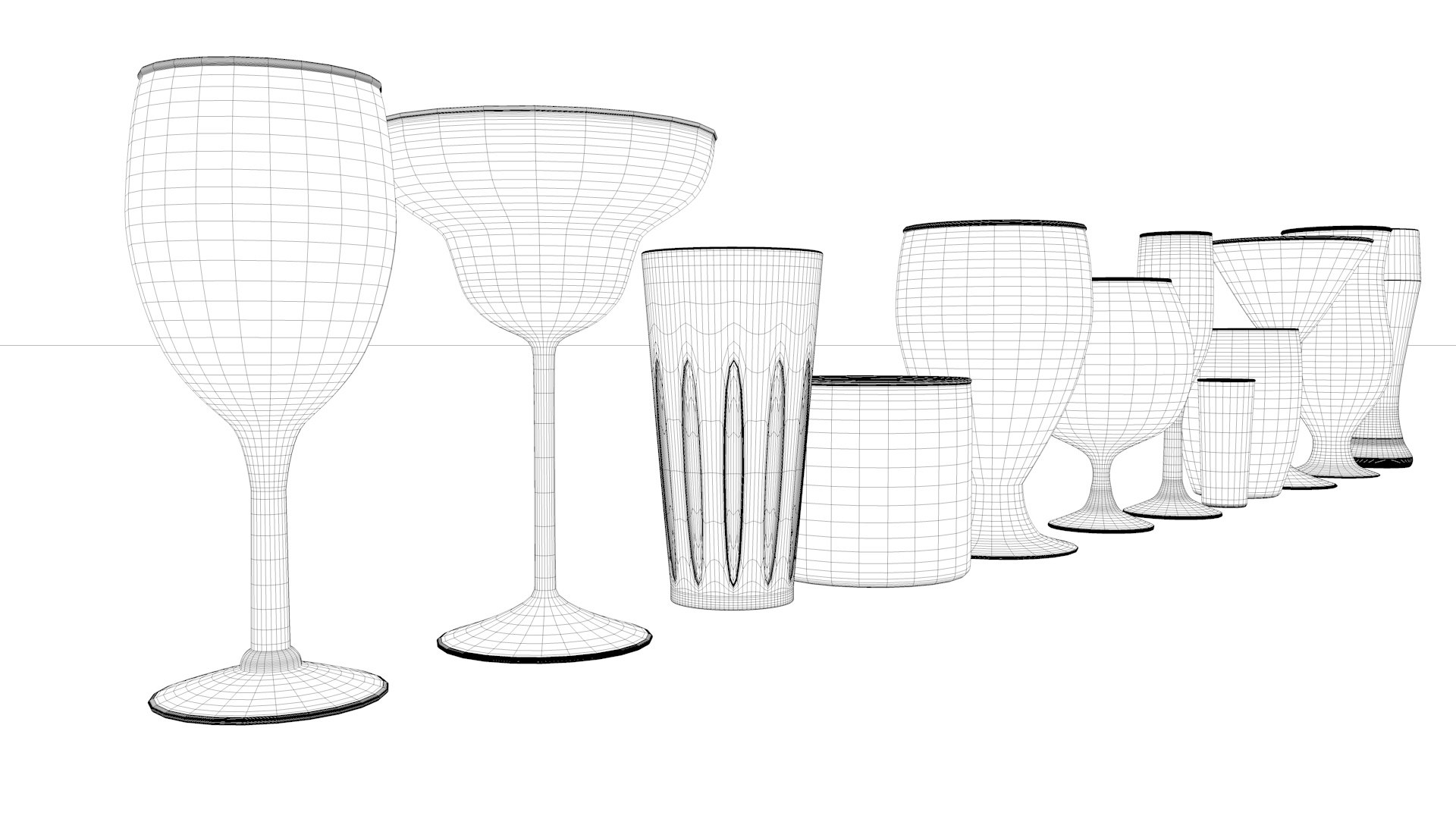3D Model Glass Collection - TurboSquid 1817048
