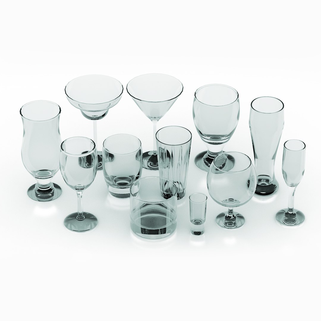 3D Model Glass Collection - TurboSquid 1817048