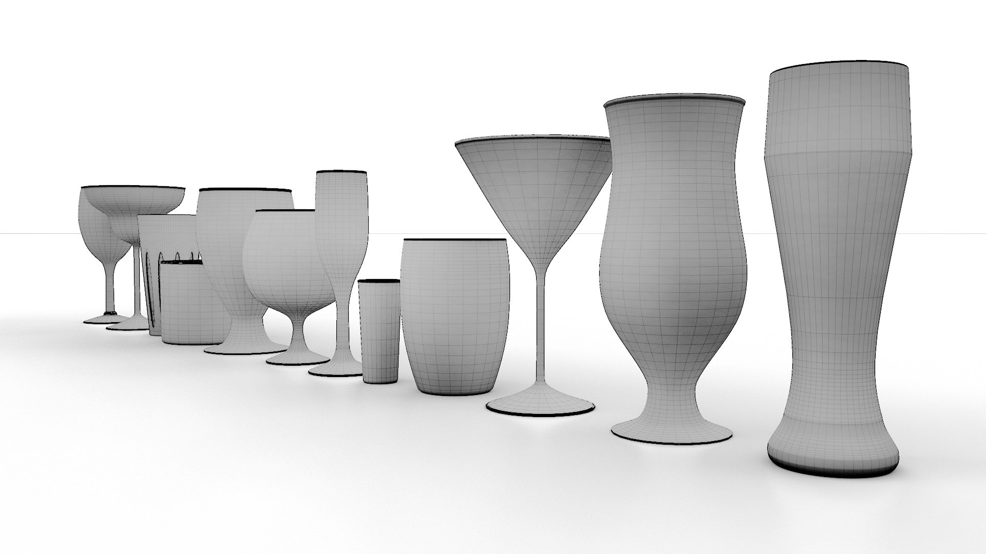 3D Model Glass Collection - TurboSquid 1817048