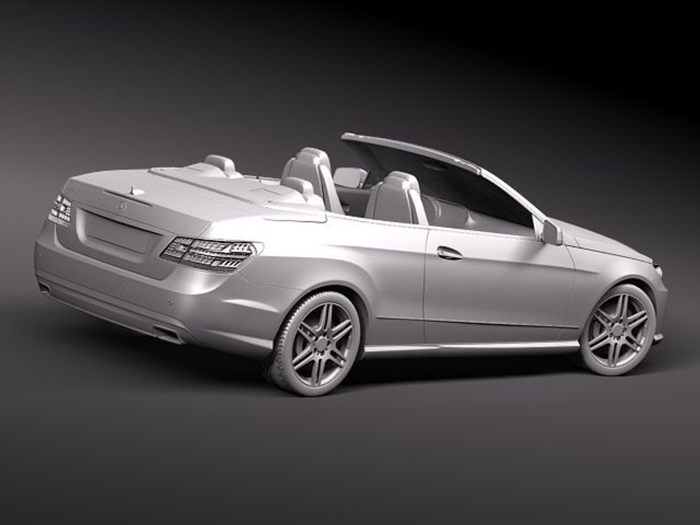 3d model mercedes e class convertible